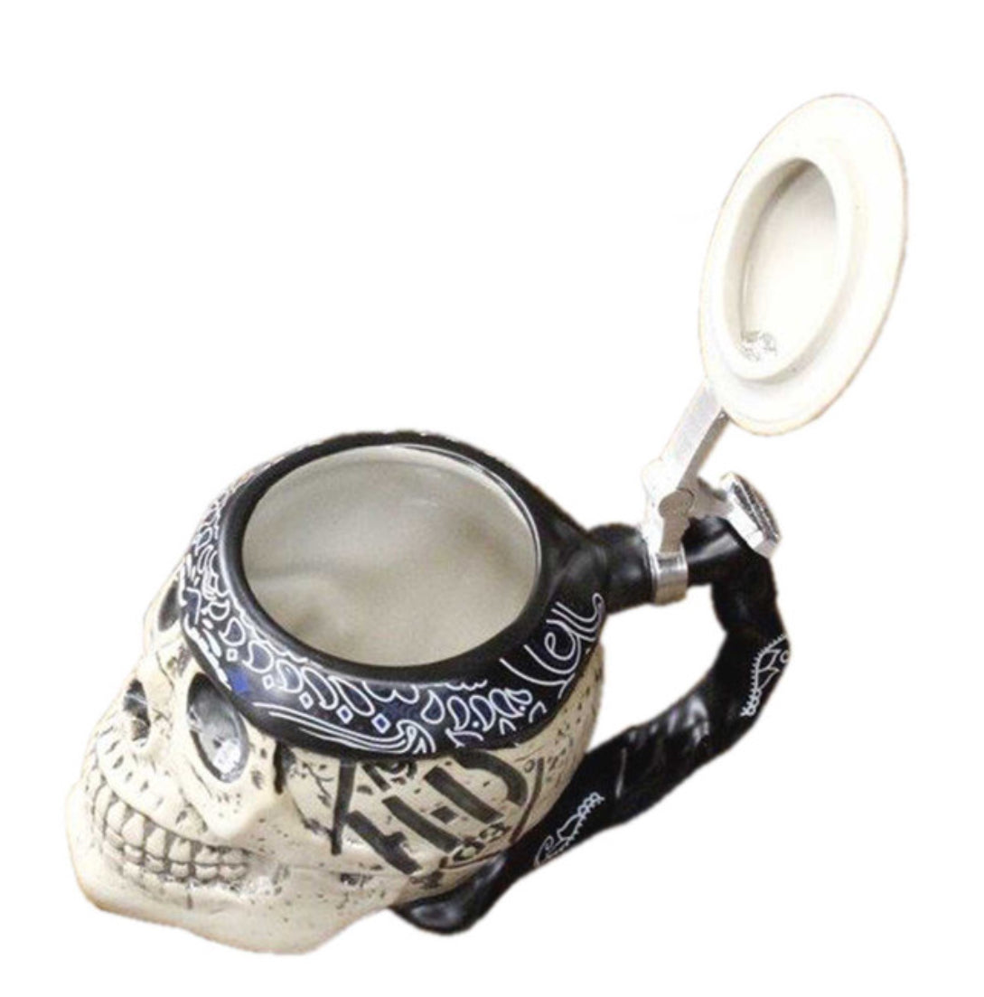 Harley Davidson Bar & Shield Sculpted Ceramic Skull Stein 24 oz. HDL-1 ...
